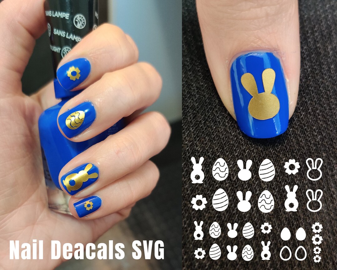 Easter Bunny Nail Decals SVG Bundle - Etsy