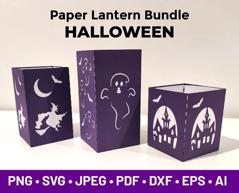 Halloween Lantern SVG 3D Lantern Bundle Halloween Lantern - Etsy
