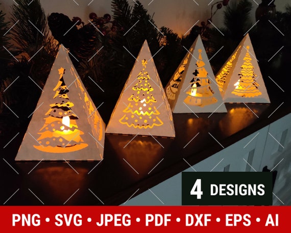 Christmas Lantern SVG 3D Lantern Bundle Christmas Pyramid | Etsy