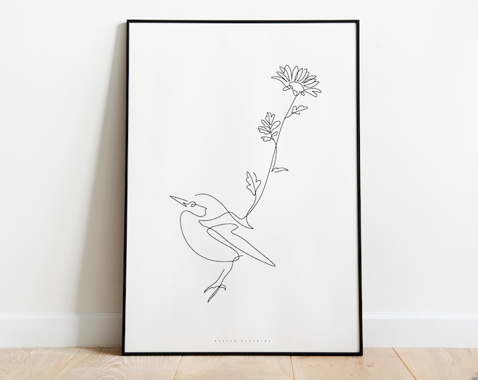 AUSTRALIA BLUE WREN Print, Australia Line Art, Aussie, Australia Art ...