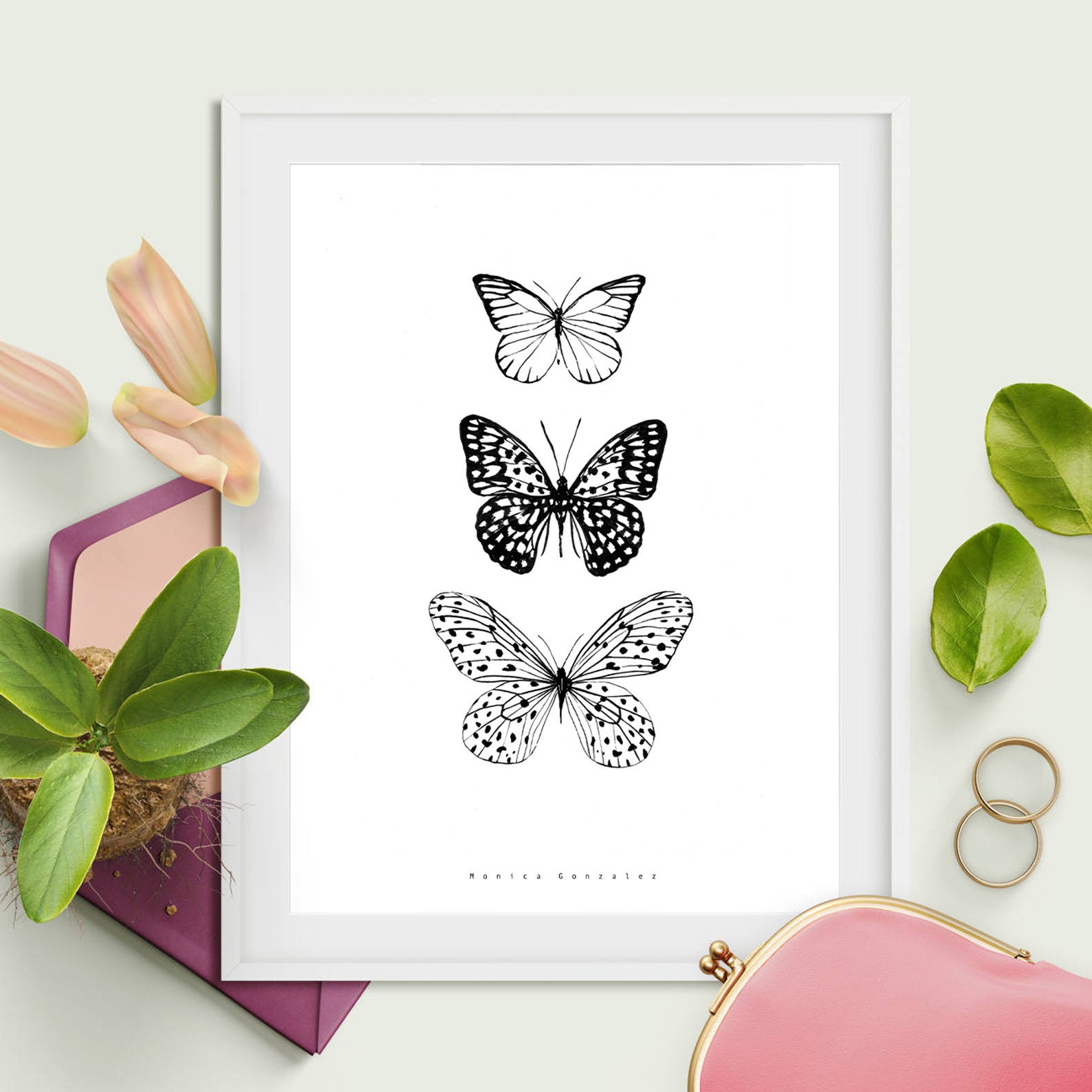 BUTTERFLY ART PRINT Monarch Printable Nature Study | Etsy