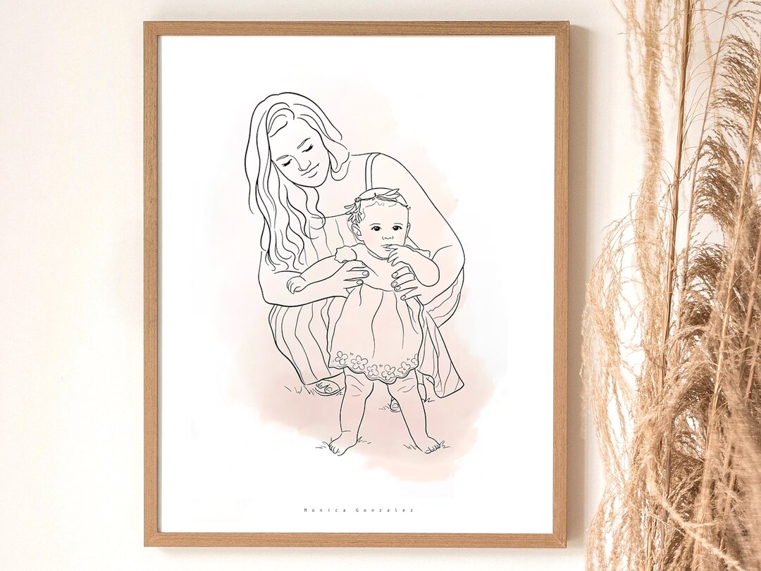 CUSTOM LINE DRAWING From Photo, Digital Custom Line Art, Line Work ...