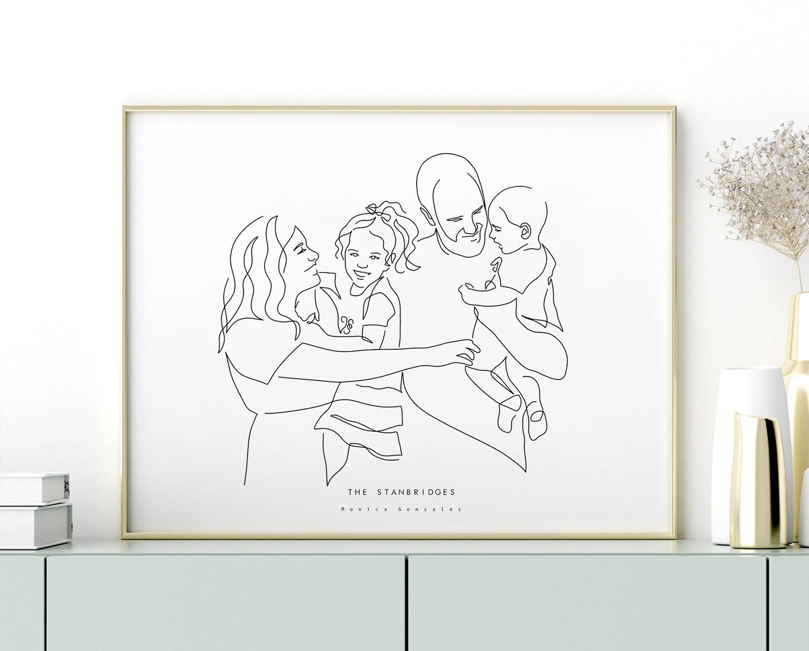 CUSTOM LINE PORTRAIT Line Art Illustration Personalized Line - Etsy