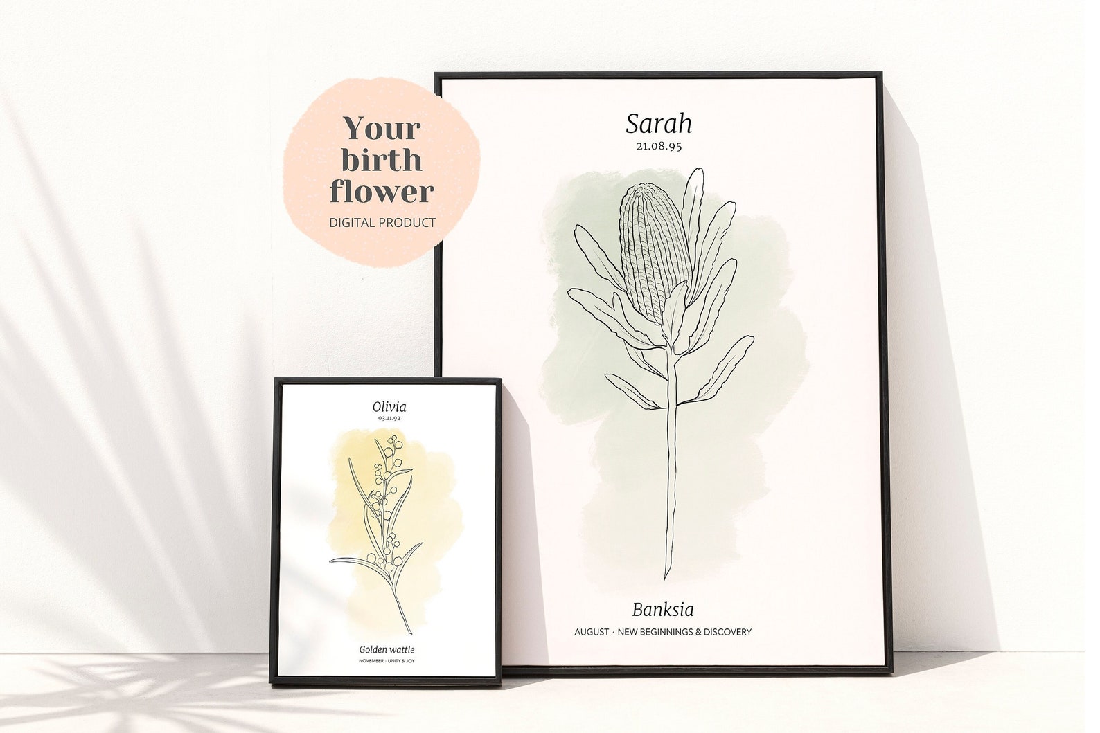 CUSTOM BIRTH FLOWER Australian Native Birth Month Flower - Etsy