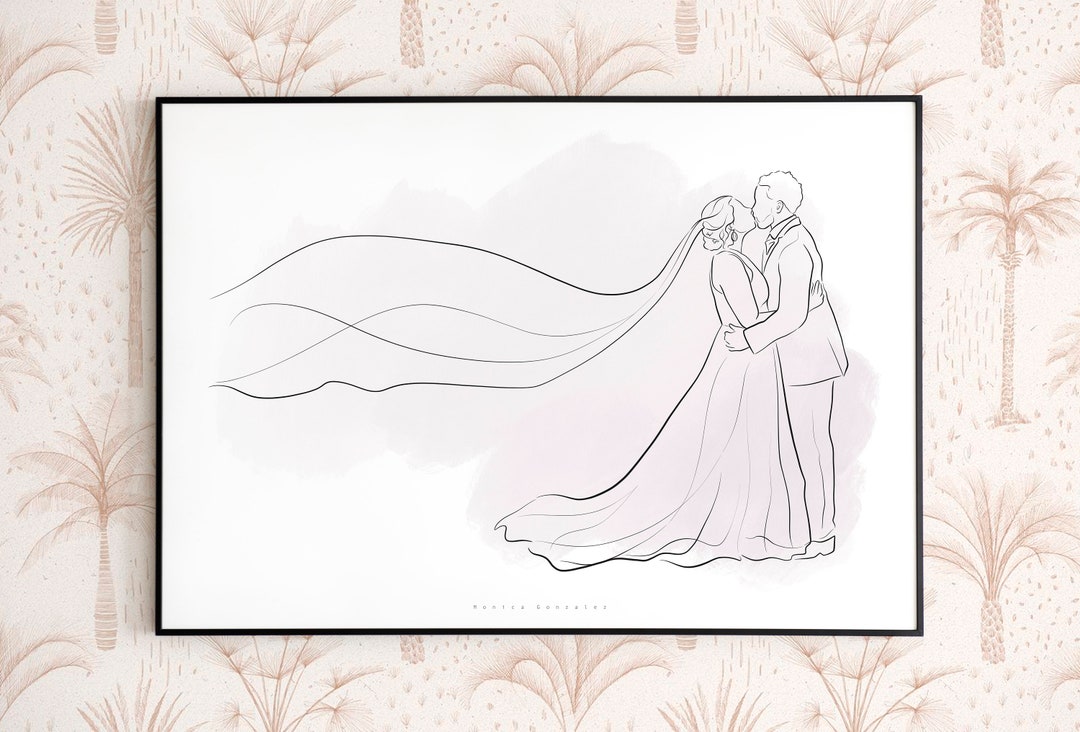 CUSTOM LINE DRAWING, Faceless Portrait, Custom Portrait From Photo ...