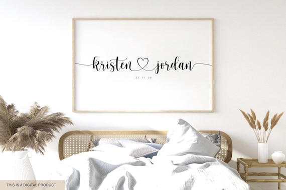 PERSONALIZED COUPLE GIFT Couple Names Poster Paper - Etsy