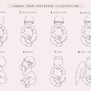 BABY LINE PORTRAIT, Baby Birth Poster, Line Portrait, Newborn Gift ...