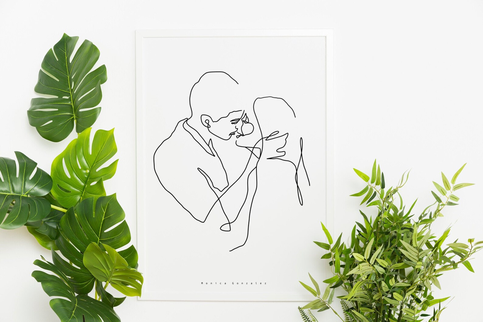 CUSTOM LINE PORTRAIT Line Art Illustration Personalized Line | Etsy ...