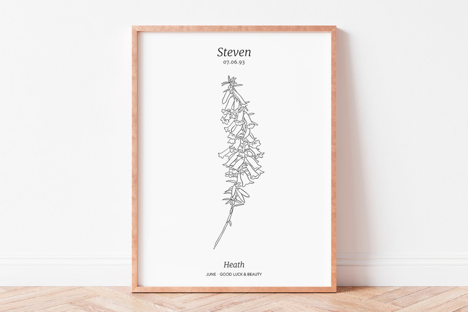 CUSTOM BIRTH FLOWER, Australian Native Birth Month Flower Print ...