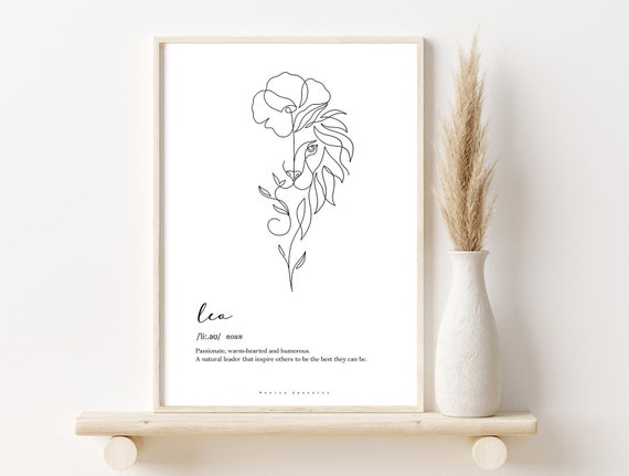 LEO ZODIAC PRINT Star Sign Poster Zodiac Gifts Leo Poster - Etsy