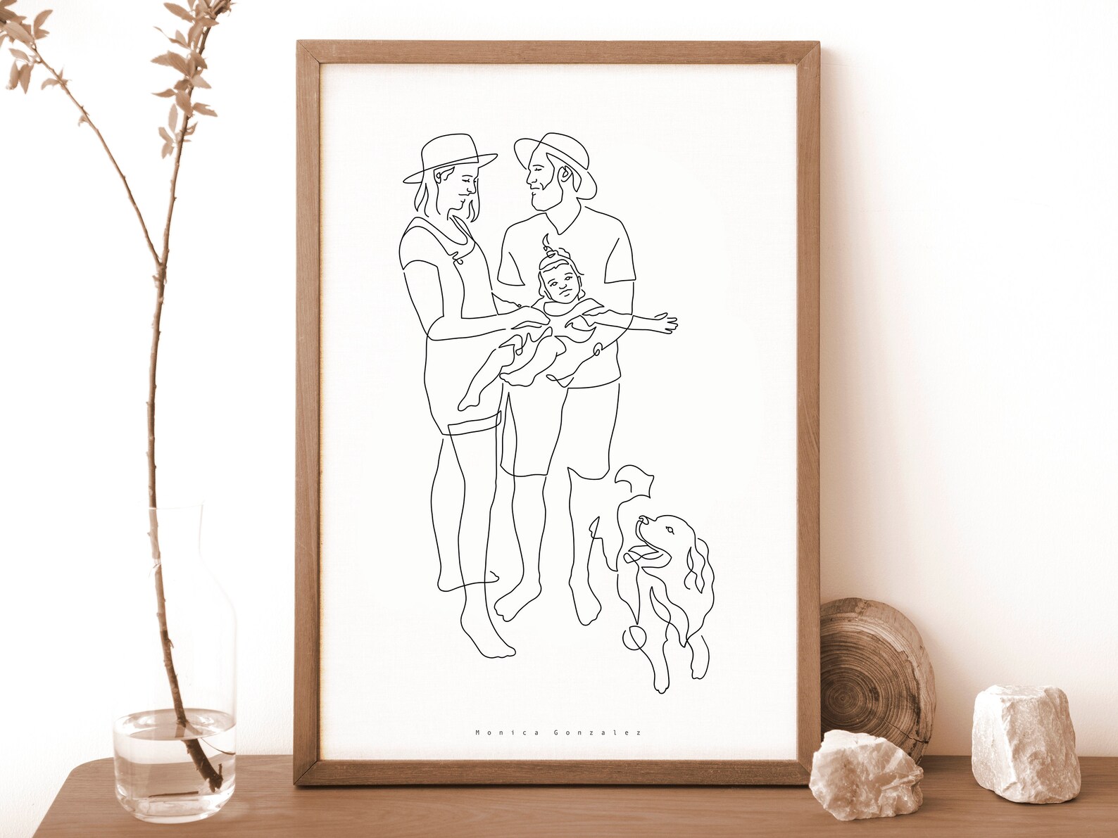 CUSTOM LINE PORTRAIT Line Art Illustration Personalized Line | Etsy