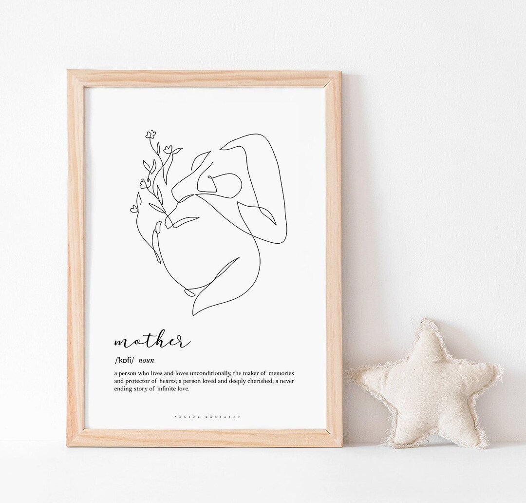 MOTHER DEFINITION PRINT, Nursery Home Decor, Nursery Printable ...