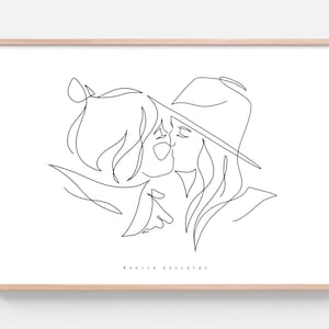CUSTOM LINE PORTRAIT, Line Art Illustration, Personalized Line Drawing ...