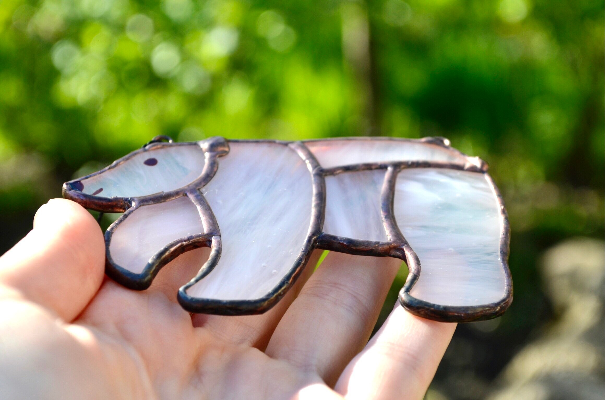 Polar Bear Stained Glass Suncatcher Polar Bear Gift Polar Bear - Etsy