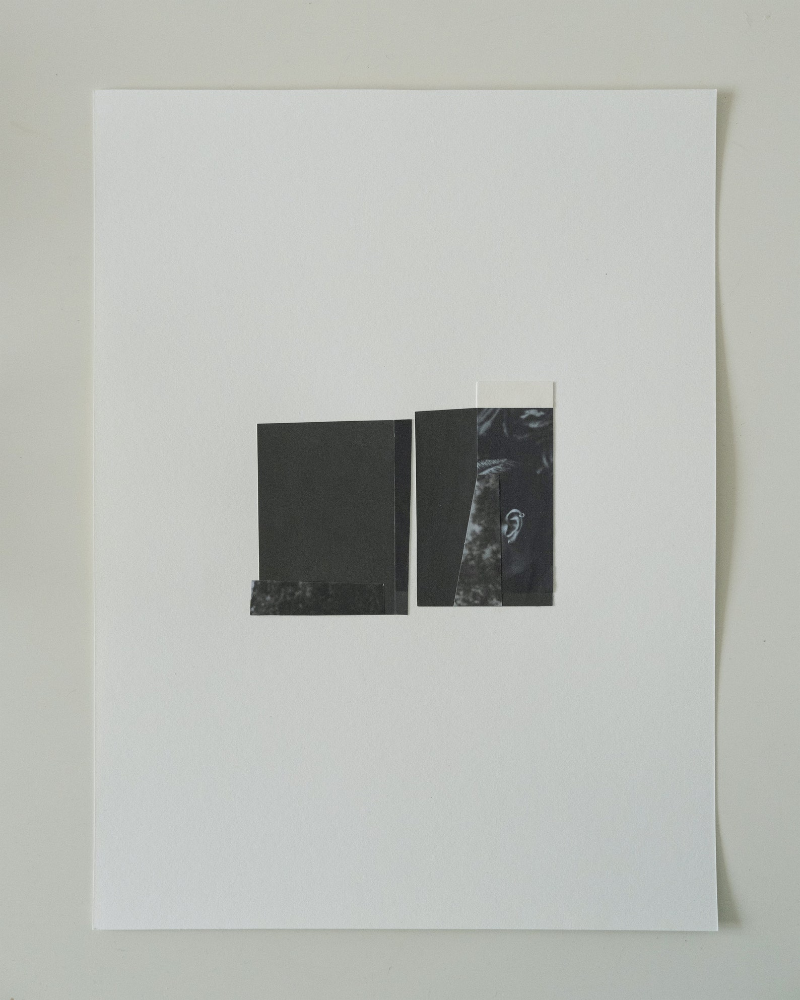 Minimalist Collage on Paper Original Analog Collage Paper - Etsy