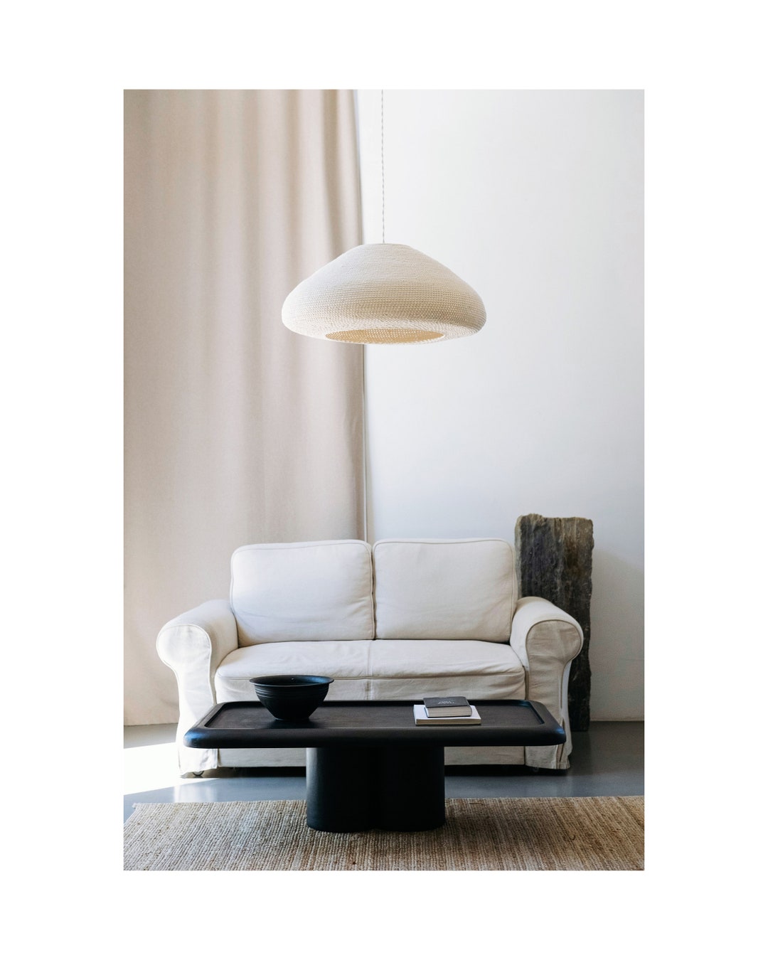 25" YAVORA Pendant Light | Wabi Sabi Suspension Light, Japandi Pendant ...