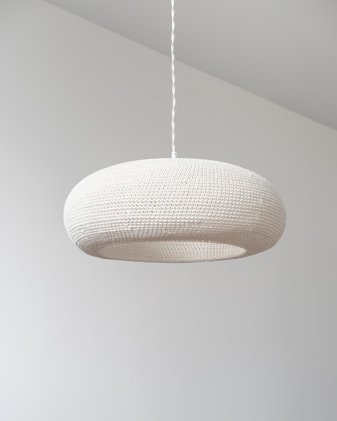 IZA Hand-crocheted Japandi Pendant Lamp: Nordic Wabi Sabi Home Light ...