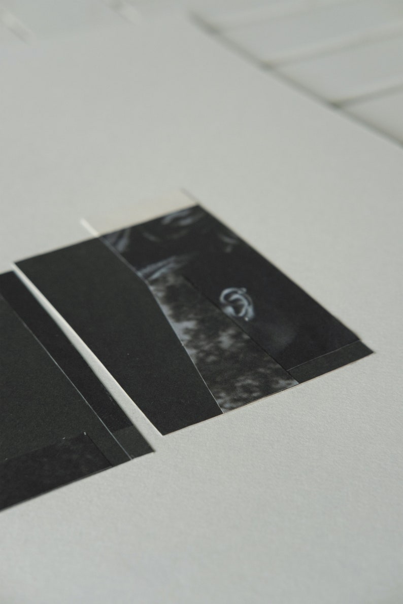 Minimalist Collage on Paper Original Analog Collage Paper - Etsy