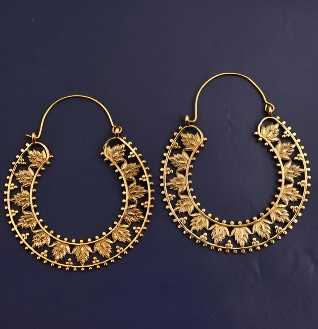 Big Statement Earring in Gold, Silver for Women,round Earrings, Big ...