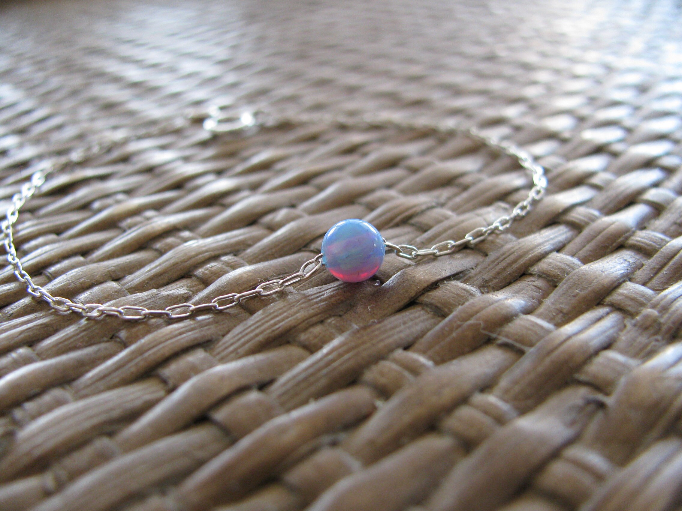 Pulsera de ópalo, pulsera de cuenta de ópalo, joyería de ópalo, pulsera ...