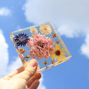 Real Preserved Flowers in Resin, Rose, Asters, Calendula in Resin ...