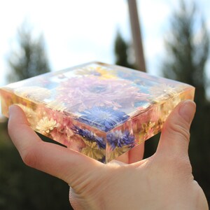 Real Preserved Flowers in Resin, Rose, Asters, Calendula in Resin ...