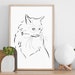 Maine Coon One Line Drawing,maine Coon Cat Art,maine Coon Cat ...