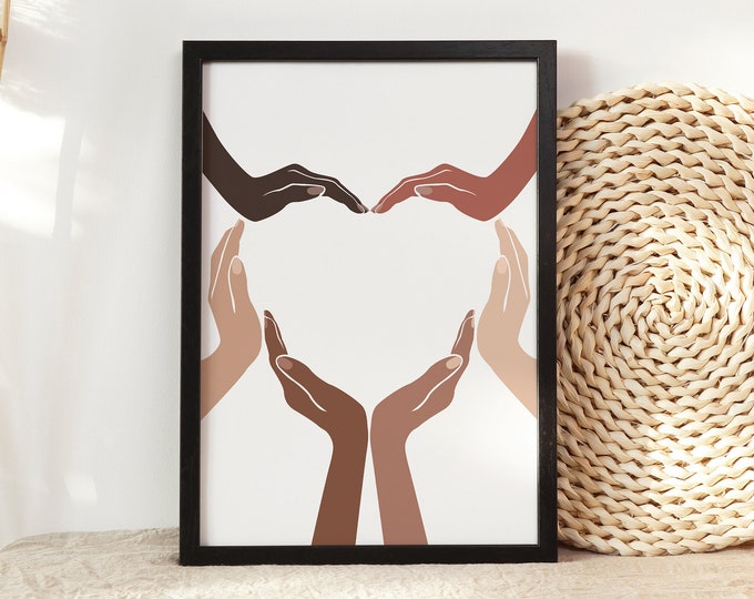 Human Equality Art,inclusive Classroom Art,diversity Classroom Poster ...