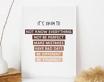 It's Okay to Make Mistakes Printclassroom Art | Etsy