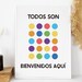 Todos Son Bienvenidos Aqui Poster,all Are Welcome Print,spanish ...