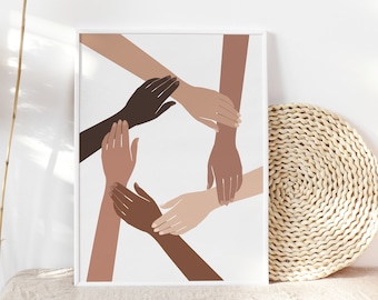 Human Equality Art,inclusive Classroom Art,diversity Classroom Poster ...