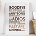 Goodbye in Different Languages,goodbye Printable Poster,nursery Wall ...