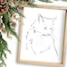 Maine Coon One Line Drawing,maine Coon Cat Art,maine Coon Cat ...