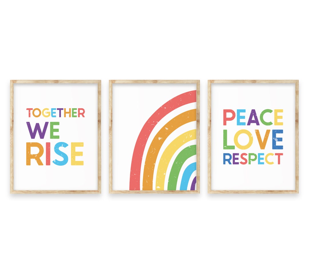 Classroom Poster Bundle,classroom Set of 3 Prints,rainbow Classroom ...