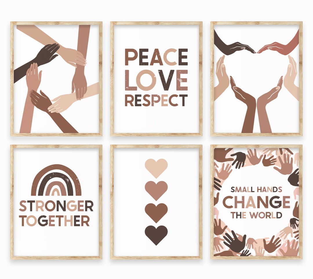 Equality Set of 6 Prints,equality Poster Bundle,human Equality Art ...