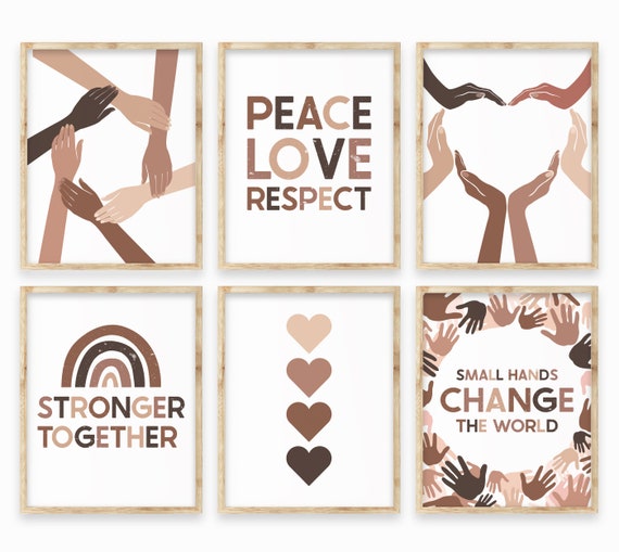Equality Set of 6 Printsequality Poster Bundlehuman Equality | Etsy