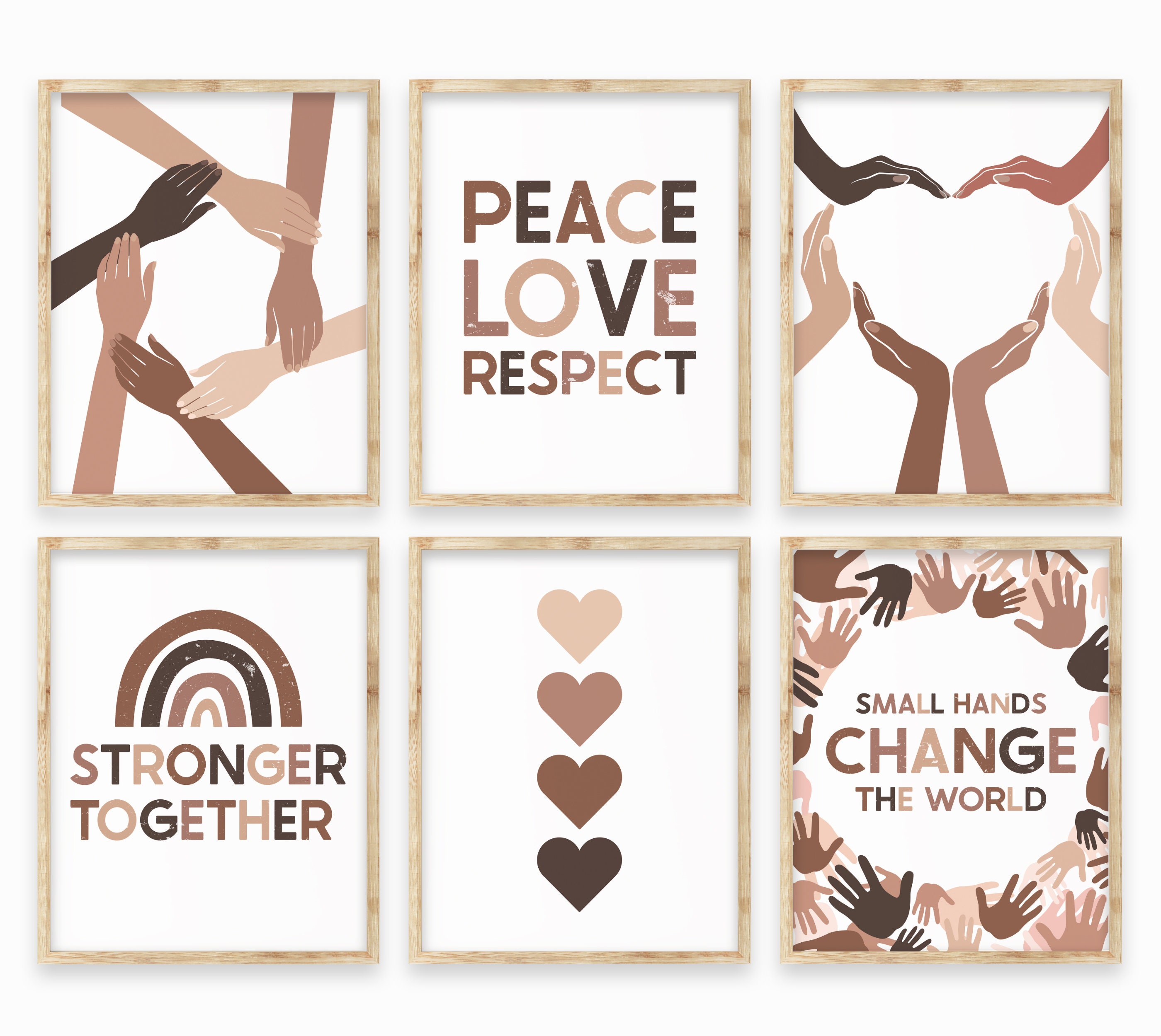 Equality Set of 6 Printsequality Poster Bundlehuman Equality - Etsy UK