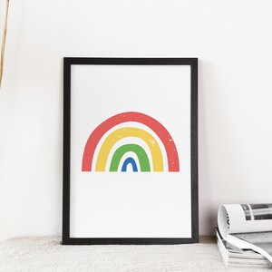 Rainbow Classroom Poster, Rainbow Quote for Nursery,playroom Colorful ...