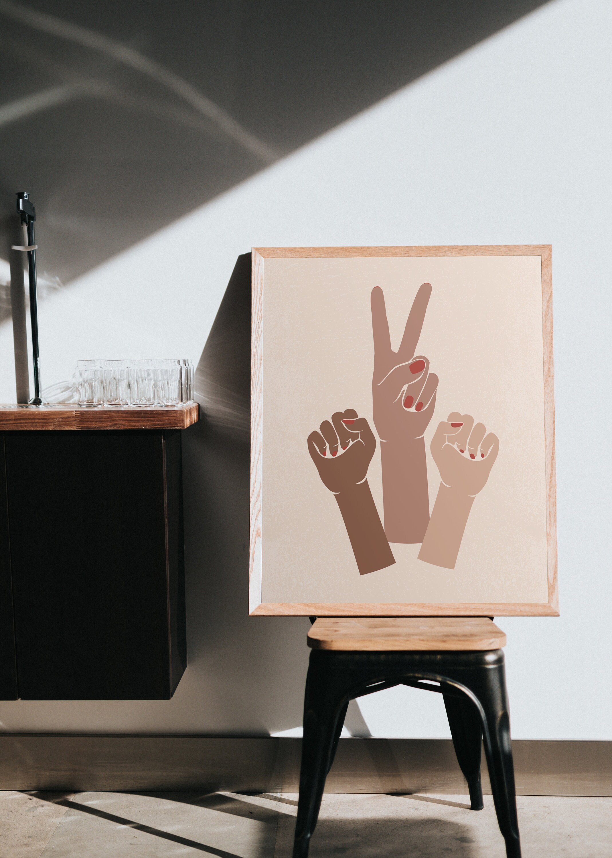 Girl Power Printboho Feminist Printfeminist Digital - Etsy