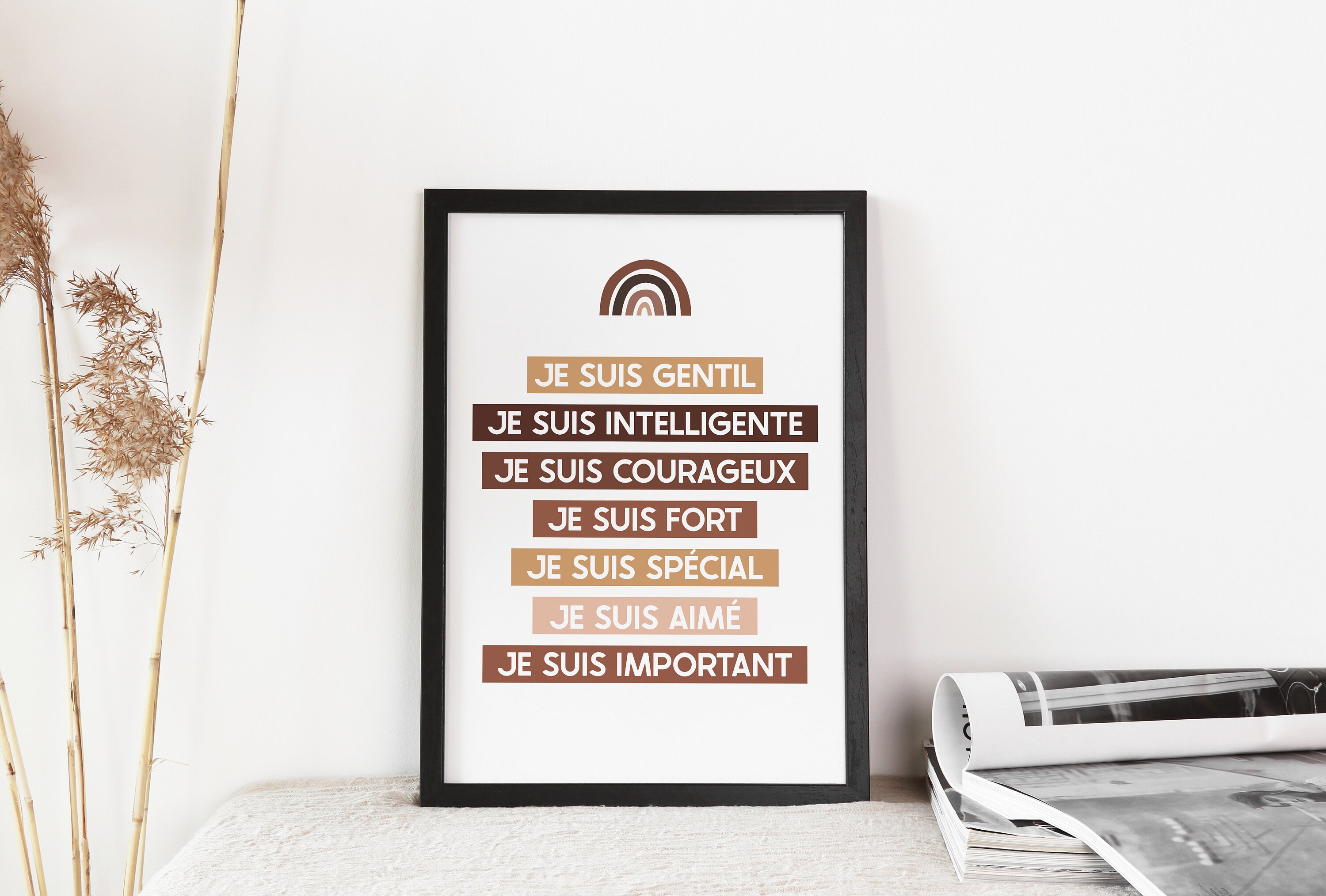 Je Suis Gentil Intelligent Courageux PosterEducational | Etsy