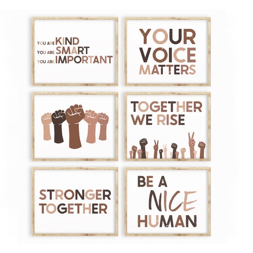 Classroom Poster Bundleclassroom Set of 6 Printsrainbow - Etsy