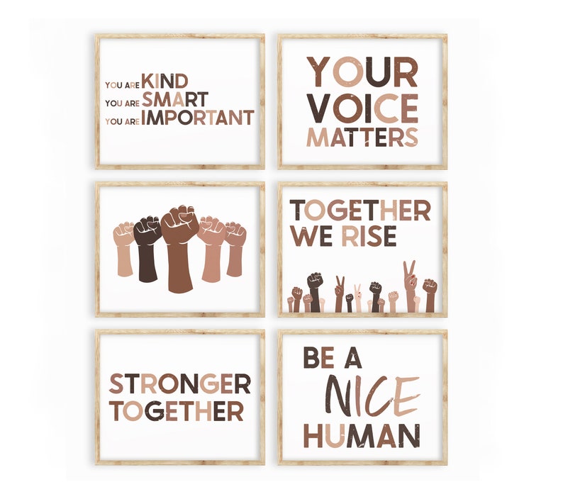 Diversity Poster Bundleequality Set of 6 Printsequality - Etsy