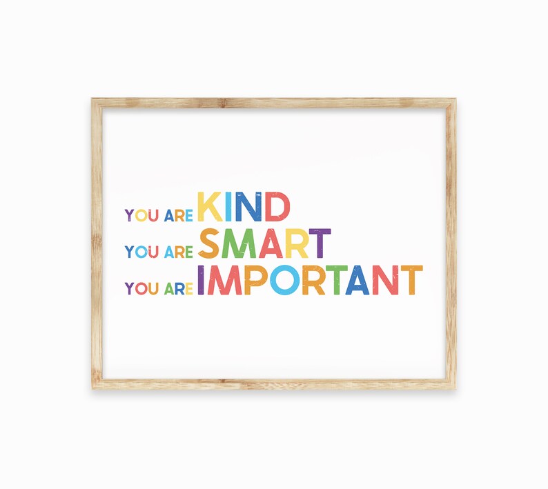 You Are Kind You Are Smart You Are Importantrainbow Quote - Etsy