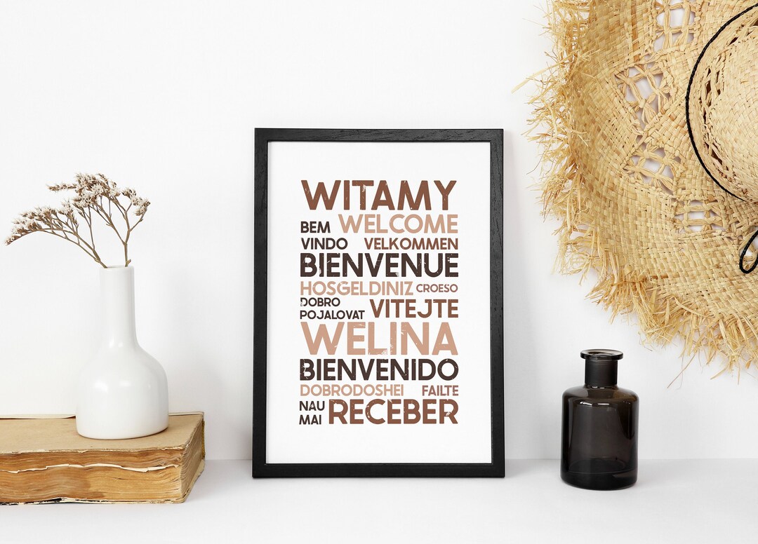 Welcome in Different Languages,welcome Printable Poster,nursery Wall ...