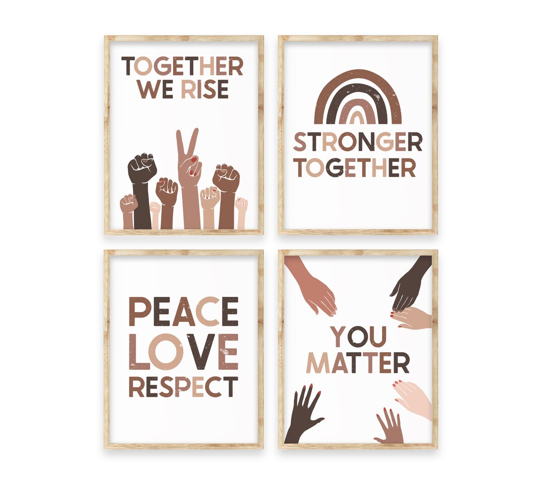 Diversity Poster Bundle,equality Set of 4 Prints,equality Poster Bundle ...