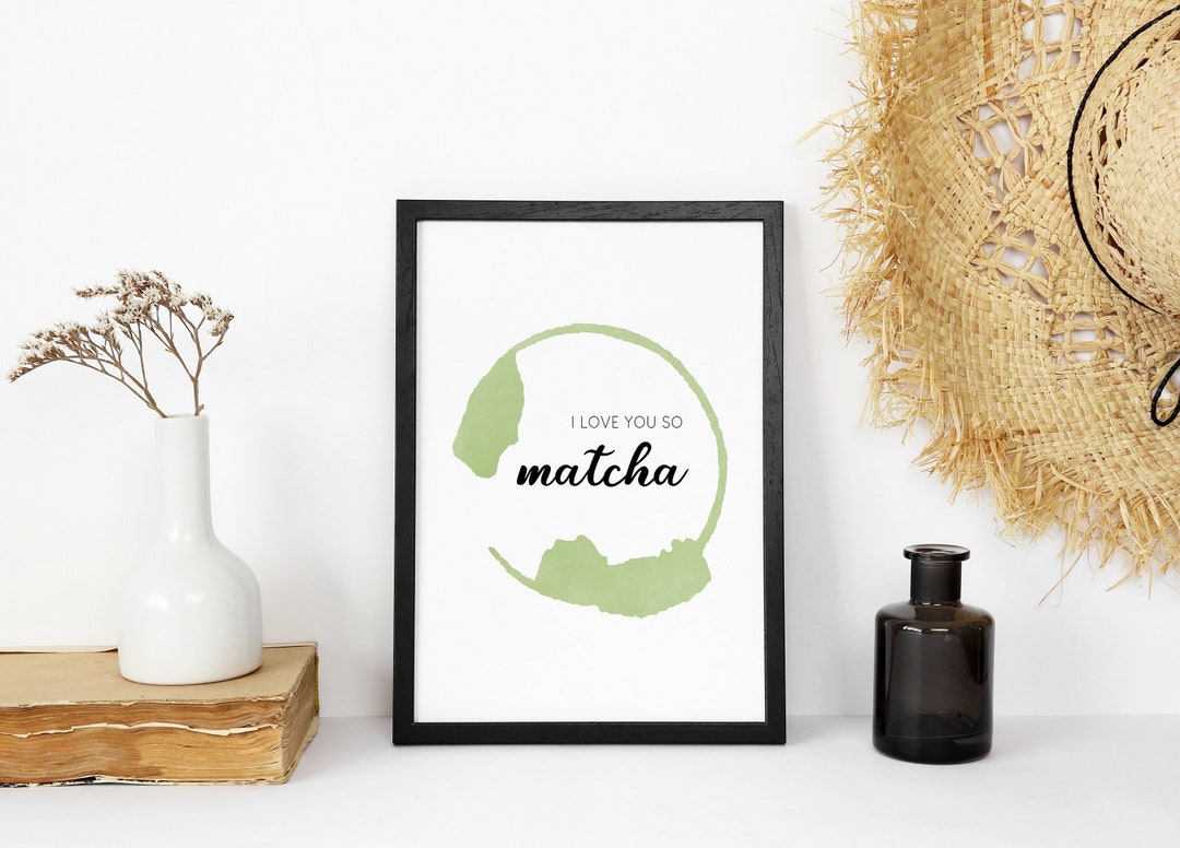 Matcha Latte Abstract Poster,matcha Latte Quote Poster,matcha Station ...