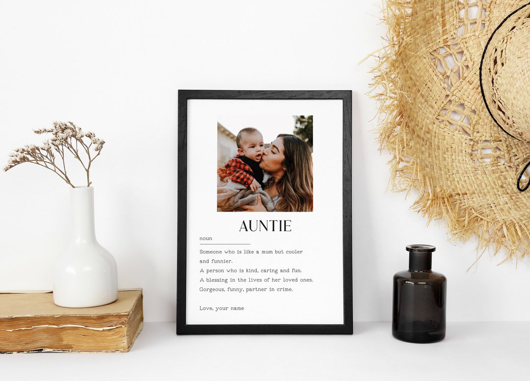 Personalised Auntie Definition Print,aunt Gift From Niece,custom Aunt ...