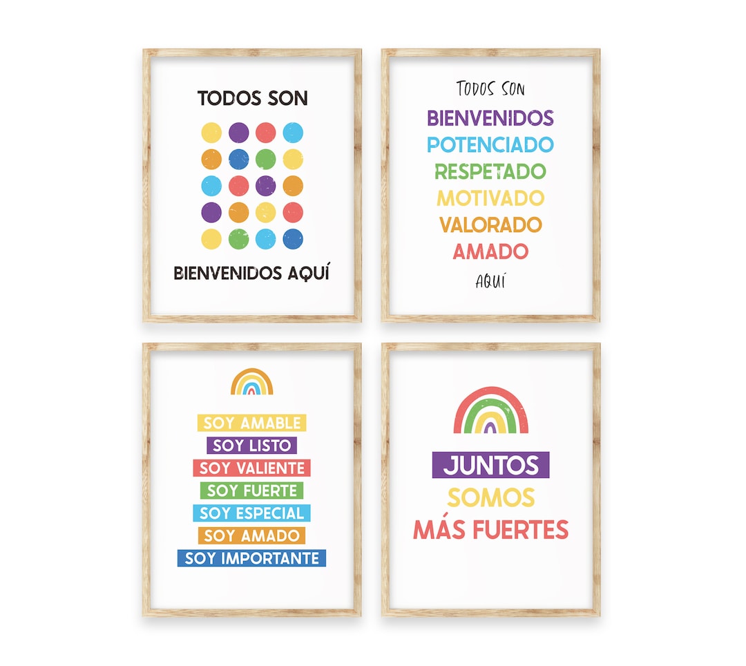 Spanish Classroom Decor,diversity Poster Bundle,equality Set of 4 ...