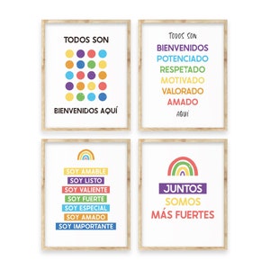 Spanish Classroom Decor,diversity Poster Bundle,equality Set of 4 ...