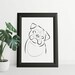 Pug Gift Dog Art,pug Art Print,pug Portrait,one Line Pet,pug Gift Ideas ...